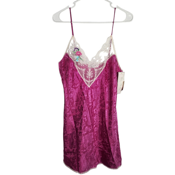 val mode | Intimates & Sleepwear | Vintage Val Mode Lace Hot Pink Slip ...